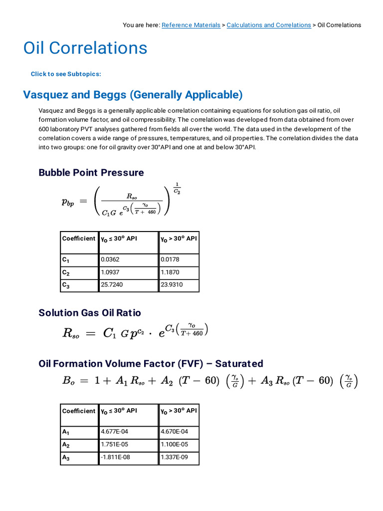 Oil Correlations | PDF | Viscosity | Gases