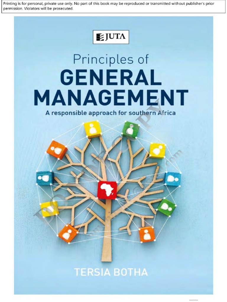Principles of General Management (MNG2601) | PDF