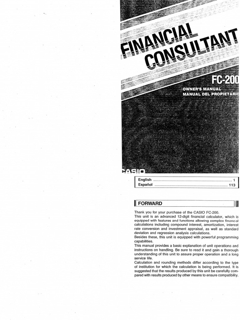 Casio FC-200 EN | PDF