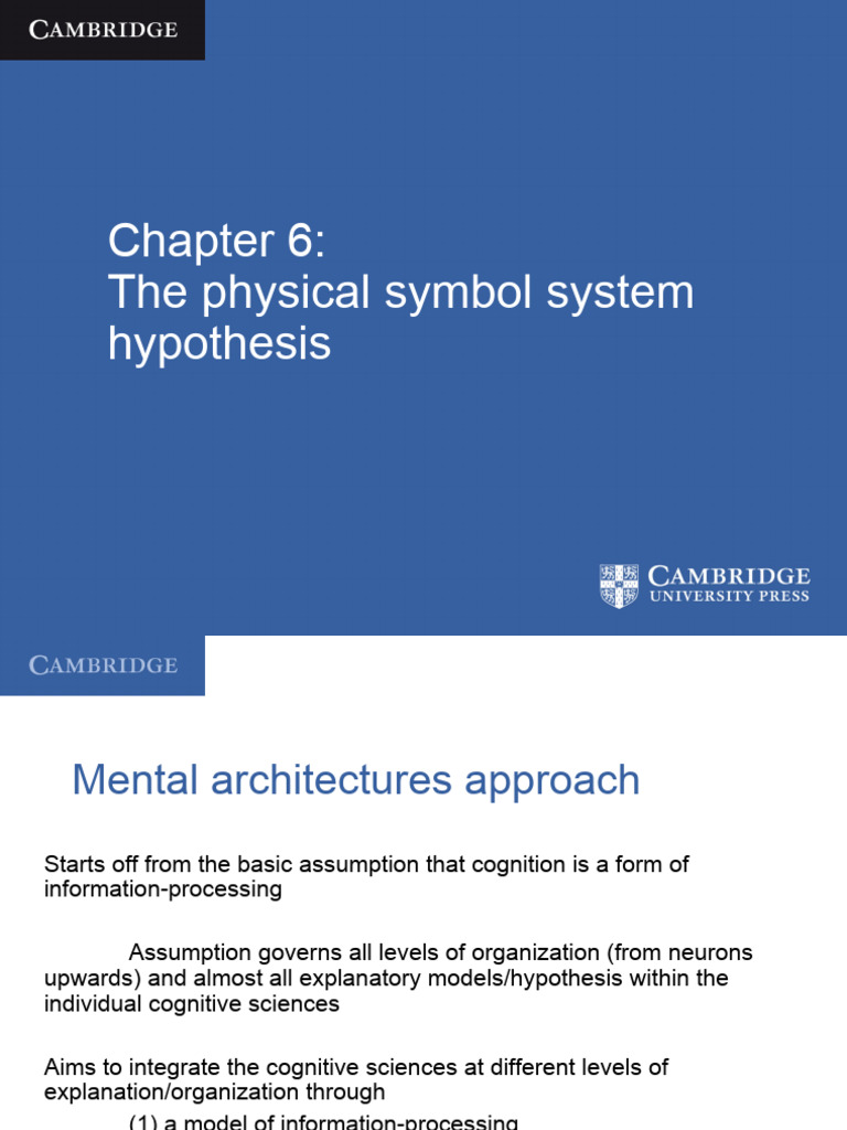 Chapter6 (Physical Symbol) | Download Free PDF | Cognitive Science ...