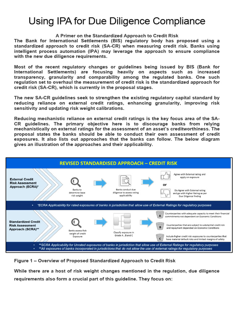 0 - Using IPA for Due Diligence Compliance | PDF | Credit Risk | Risk