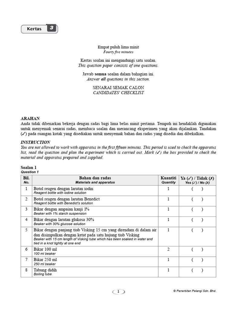 Kertas 3 | PDF