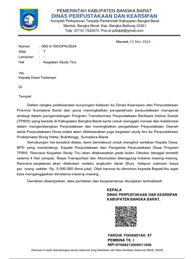 Surat Study Tiru Fix | PDF