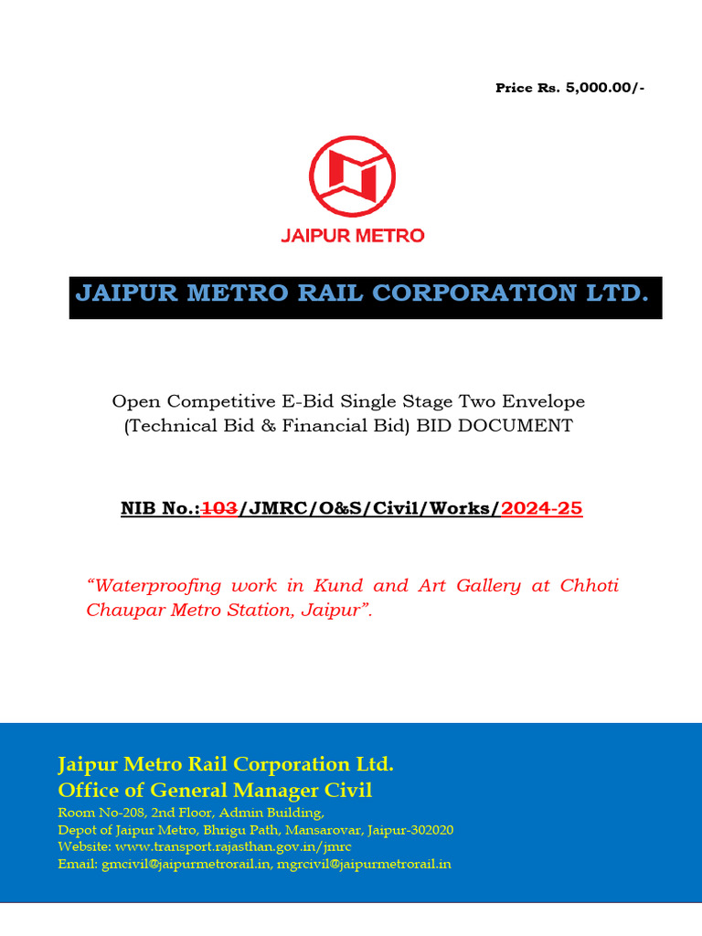 Bid Document (Works Contract) Art Gallery | PDF