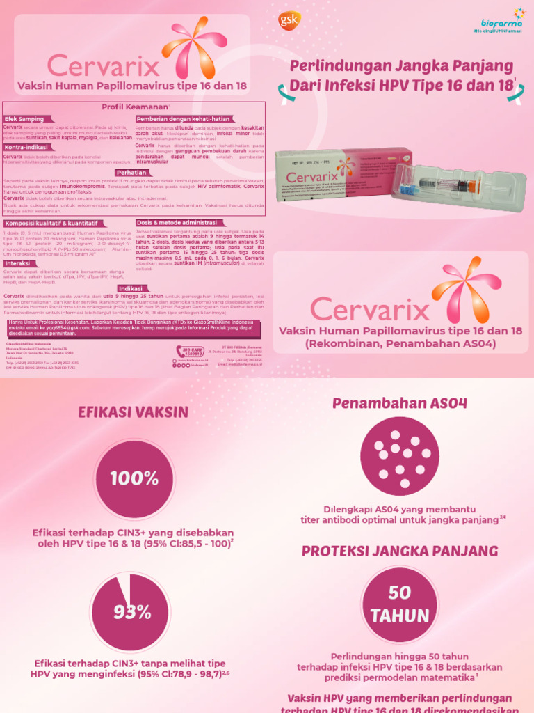 Vaksin Cervarix untuk Pencegahan HPV | PDF