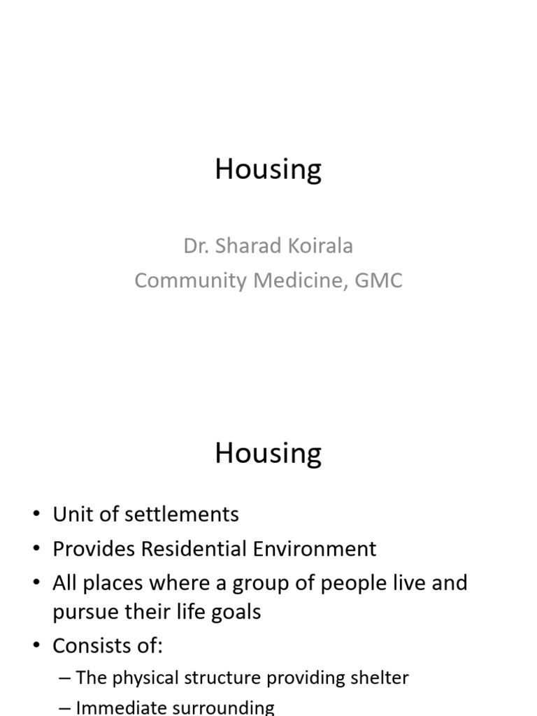 Housing, Settlement | PDF