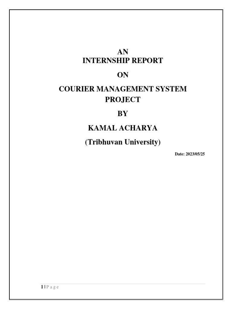 Courier Management System Project Report | PDF | Java (Programming Language) | Software Development