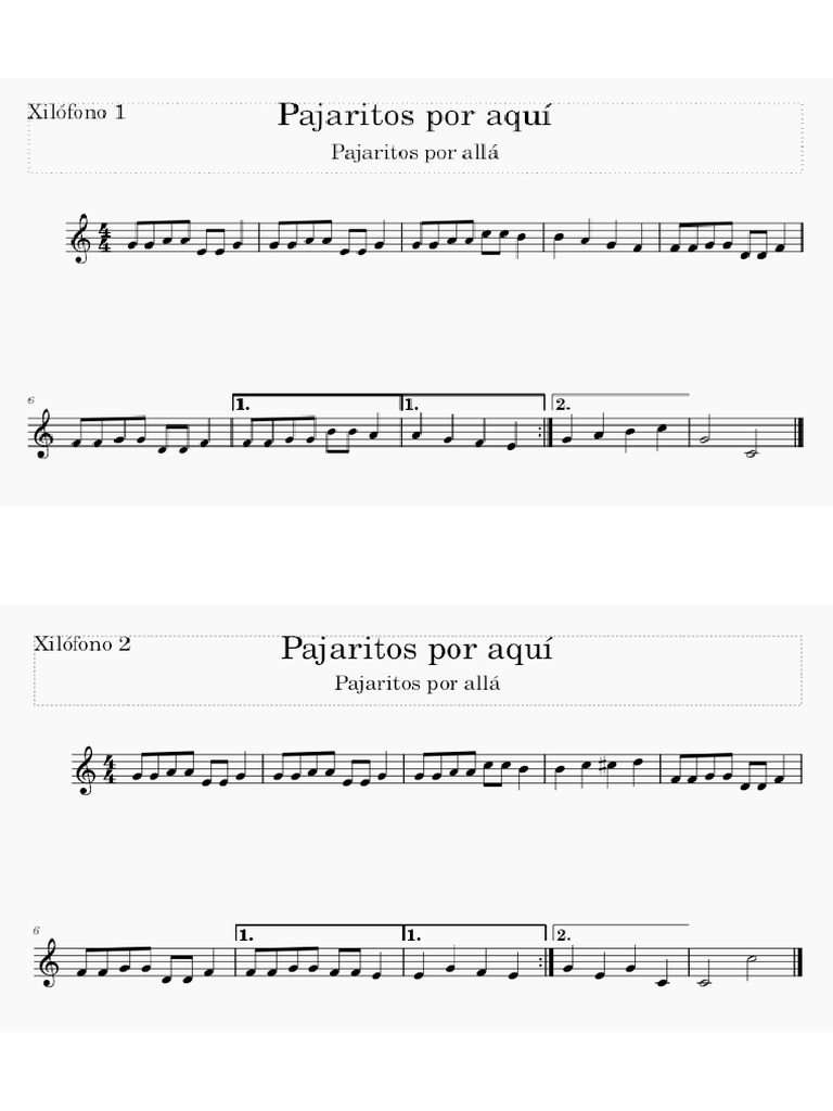 Música, Pajaritos | PDF