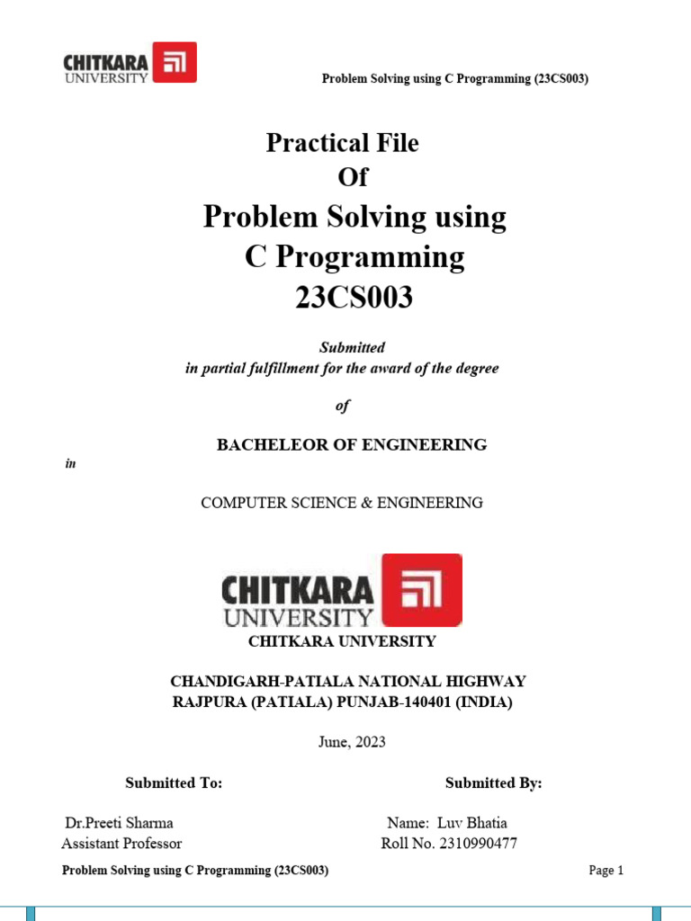 LuvBhatia_2310990477_G6 | PDF | Computing | Computer Programming