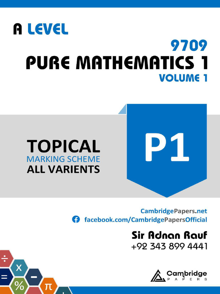 P1 Marking Scheme | PDF