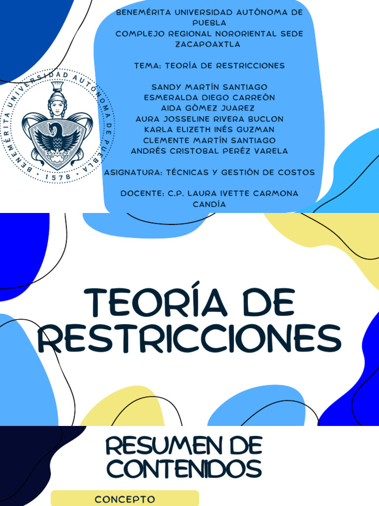 Teoría de Restricciones | PDF | Mercado (economía) | Pensamiento