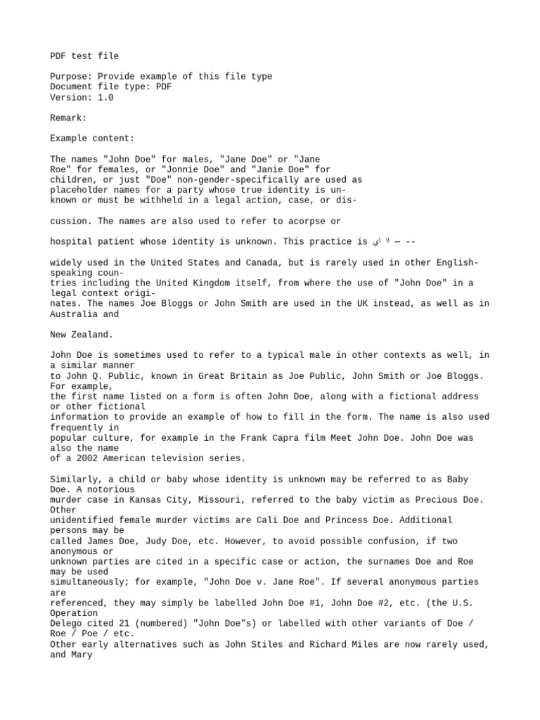 Example | PDF | John Doe