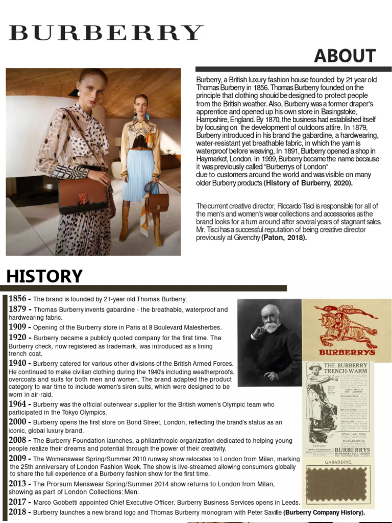 Burberry Brand Analysis Portfolio | PDF | Brand | Fashion