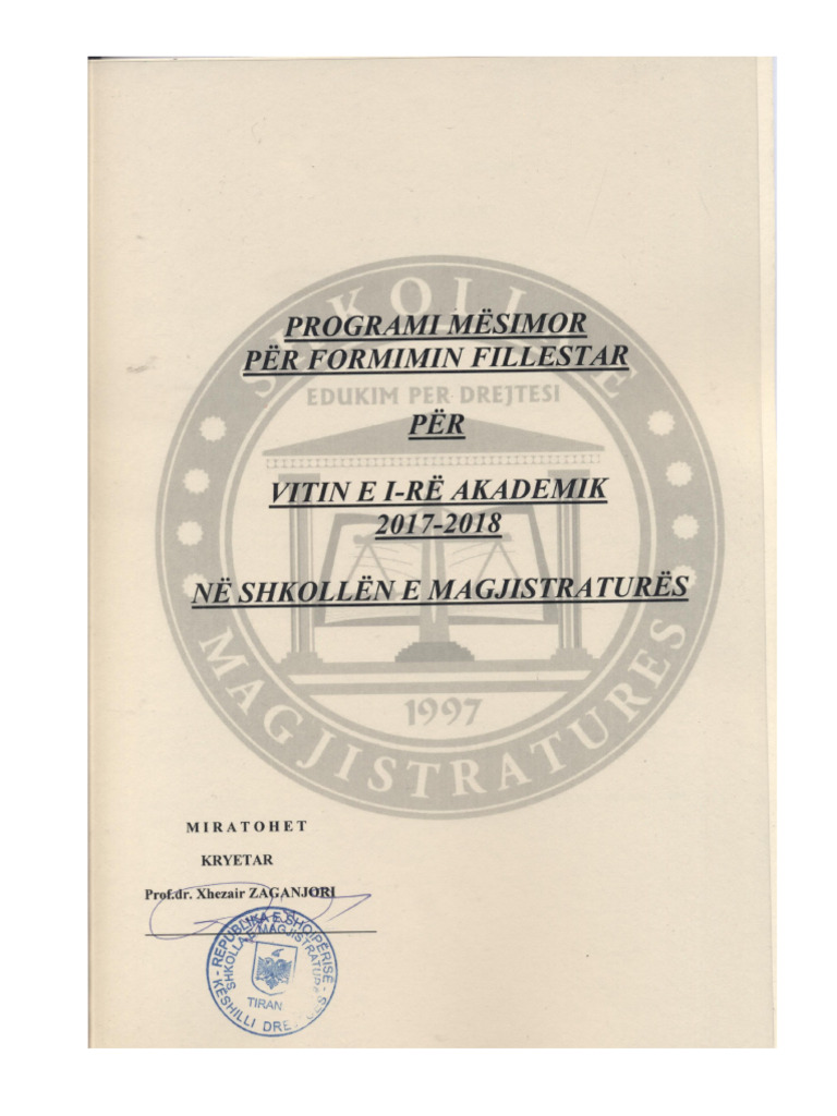 2017 2018 Programi I Vitit 1 Backup 00108980e9 | PDF