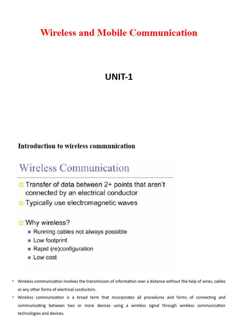 WMC Unit1 | PDF | Modulation | Frequency Modulation