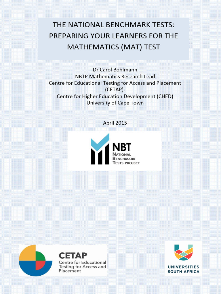 Preparing Learners for NBT MAT Test | PDF | Trigonometry ...