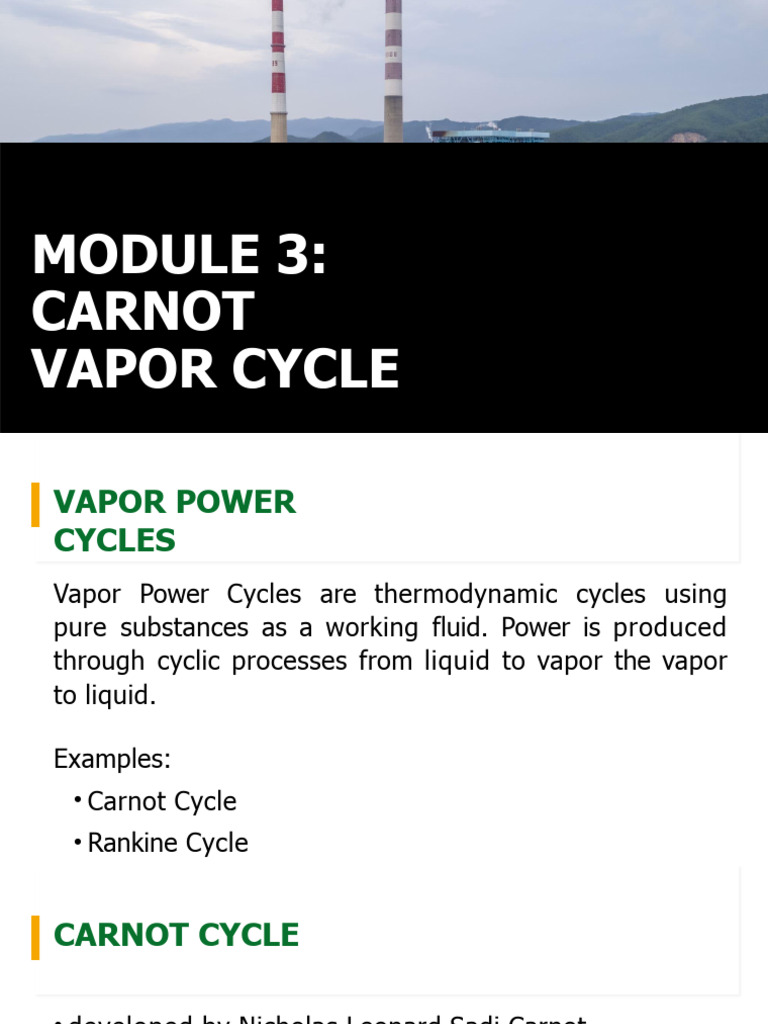 Carnot Vapor Cycle Analysis and Examples | PDF | Home & Garden ...