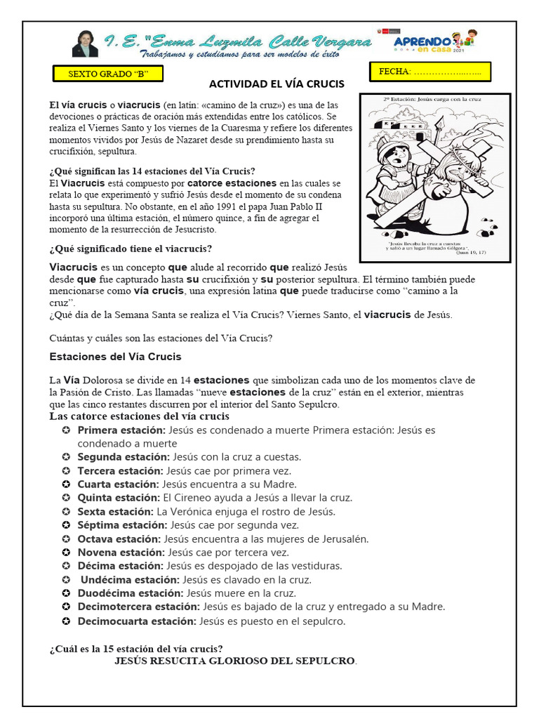 El Vía Crucis | PDF | Estaciones de la Cruz | Liturgia Catolica