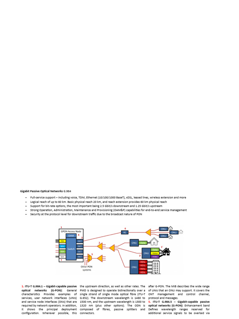 Gigabit Passive Optical Networks GPON | PDF | Telecommunications Equipment | Electrical Engineering
