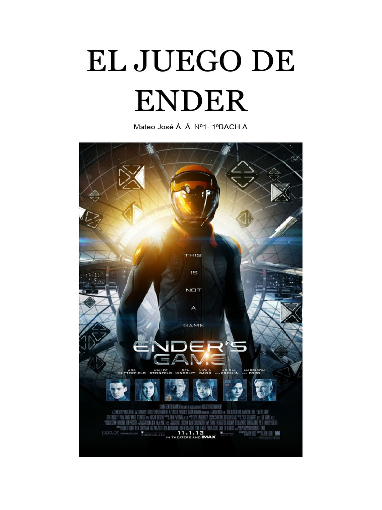 El Juego de Ender | PDF | Realidad | Existencialismo