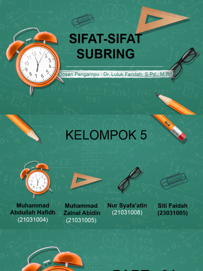 Sifat dan Teorema Subring dalam Matematika | PDF