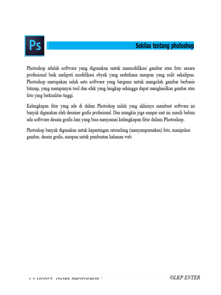 Perkenalan Adobe-Photoshop Part 1 | PDF