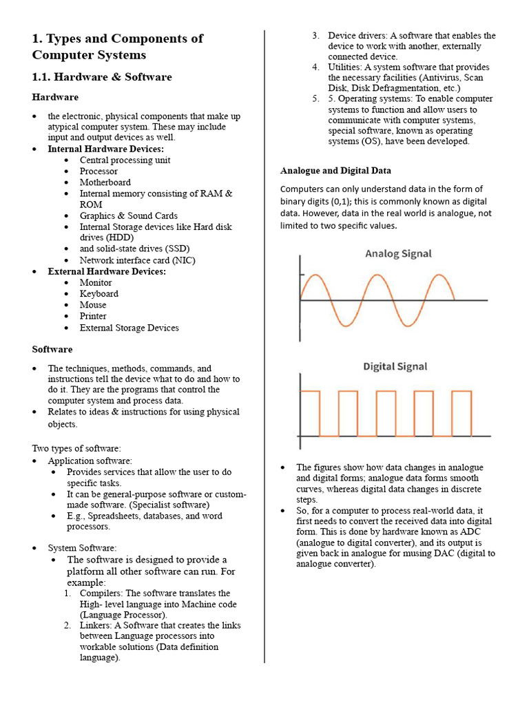 ICT CH 1 Final Note | Download Free PDF | Computer Data Storage | Read Only Memory