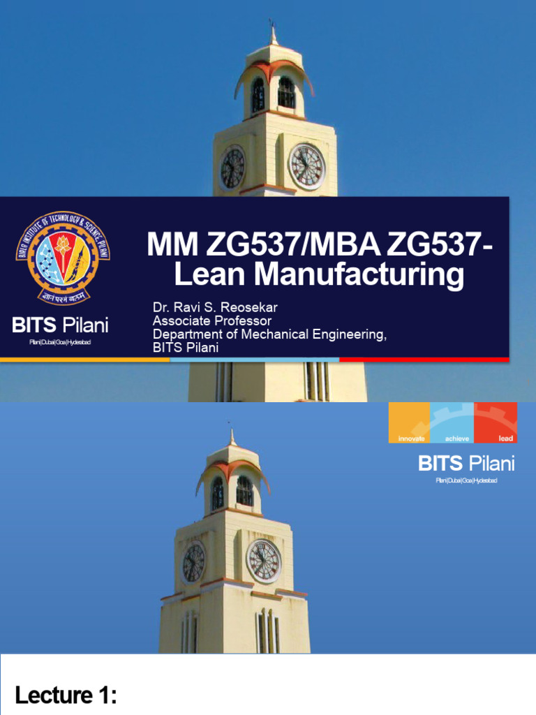 1_Introduction to Lean Manufacturing | PDF | Lean Manufacturing | Business