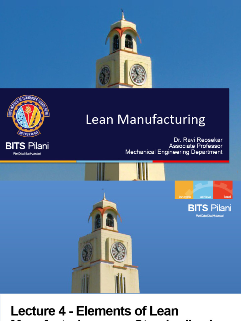 4 and 5 - Standardized Work1 | PDF | Lean Manufacturing | Production ...