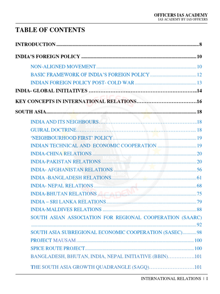 International Relations OIA BOOK Updated | PDF | Soft Power | Non Aligned Movement