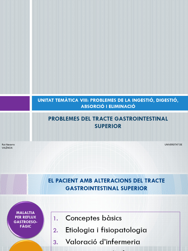 Tema 50 Problemes Del Tracte Gastrointestinal Superior - A | PDF