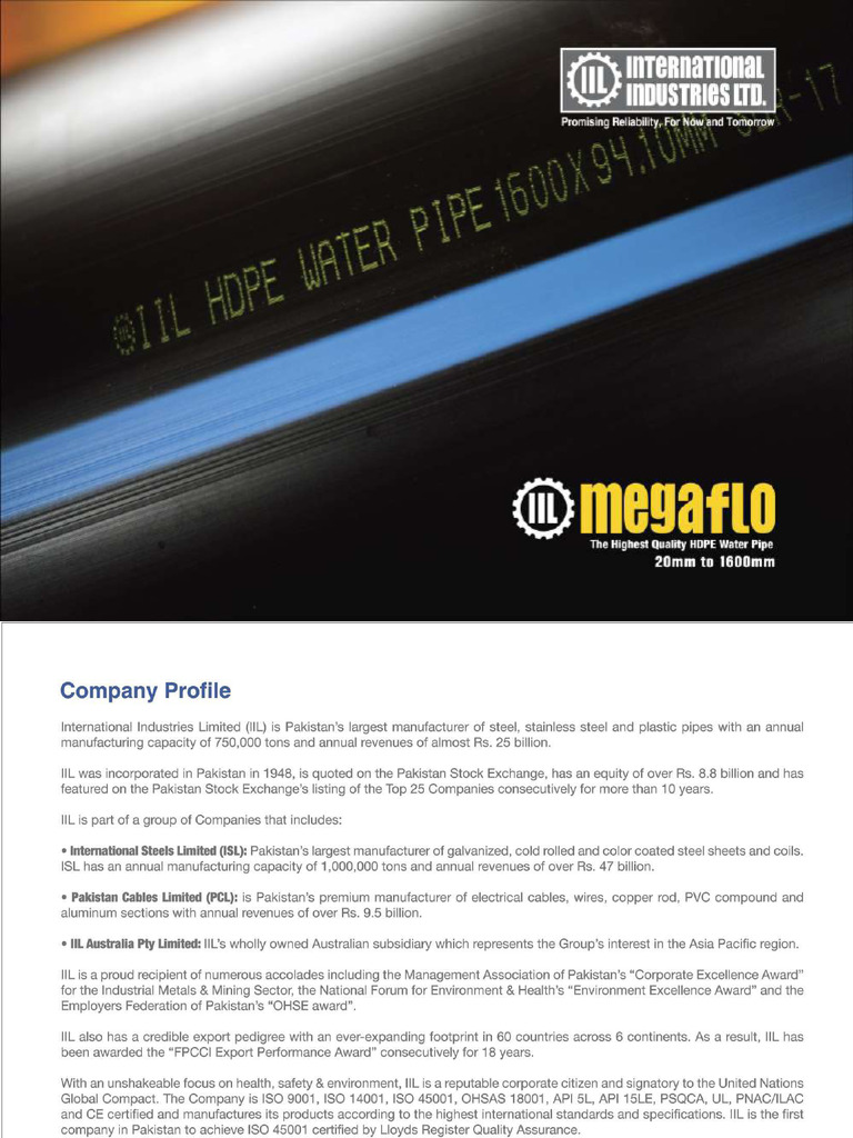 Brochure - SRSVGD - Iil - Hdpe - Water - Pipe - Compressed Manning | PDF