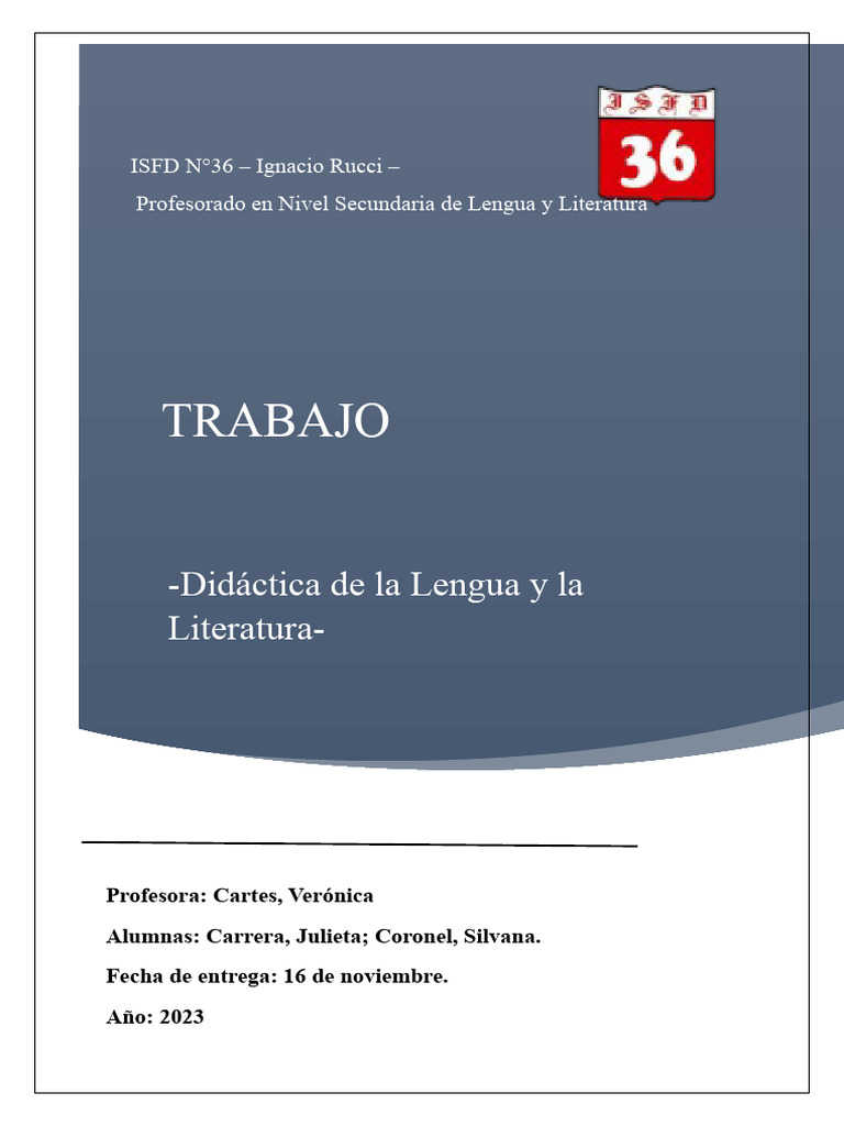 Trabajo Integrador Didáctica | PDF | Edipo | Maestros