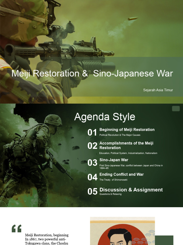 Meiji Restoration & Sino-Japanese War | PDF | Empire Of Japan | Japan