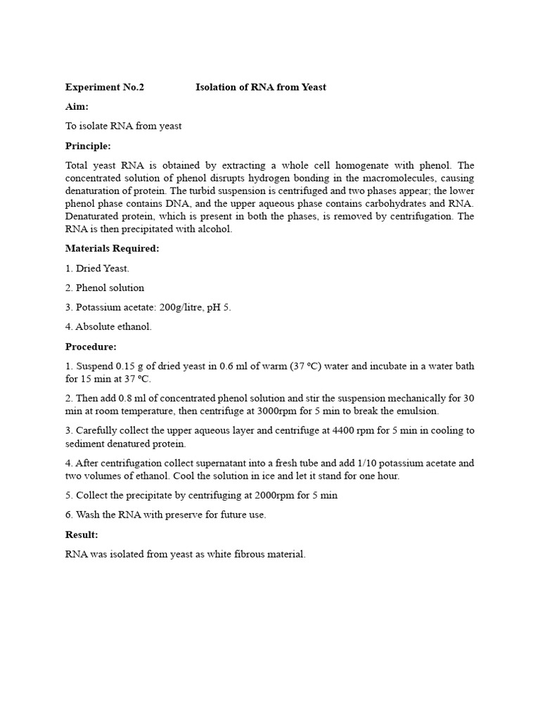 Experiment No 2 and 3 | PDF | Chemistry | Molecular Biology