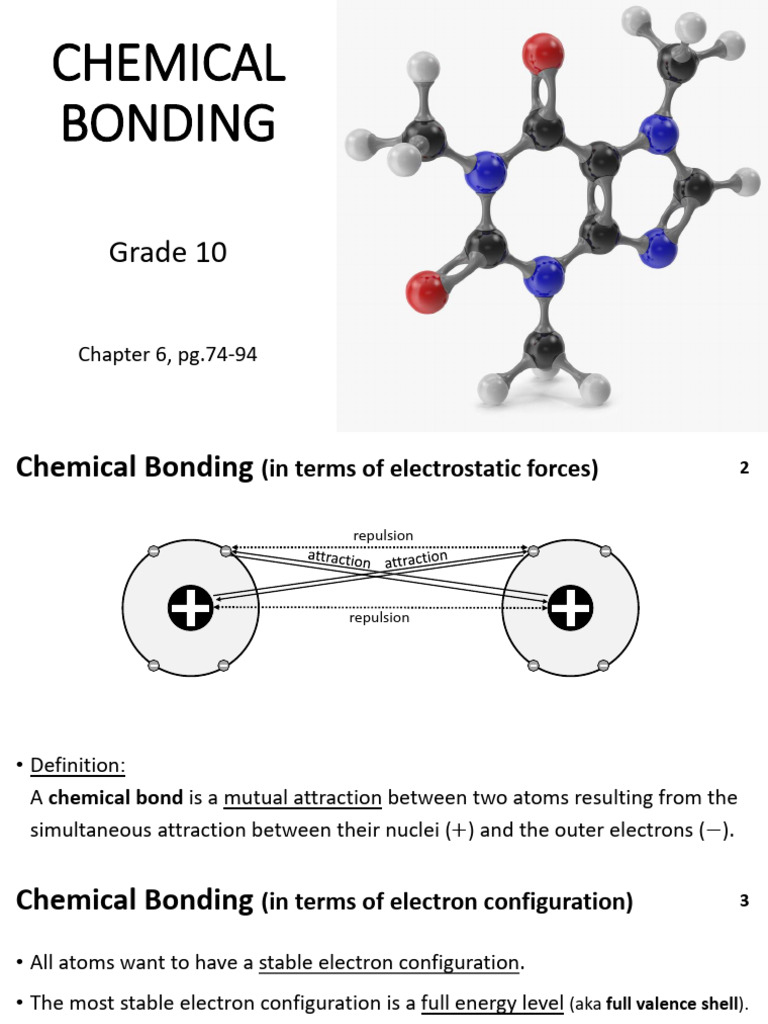 10 Chemical Bonding Slides | PDF | Chemical Bond | Ionic Bonding