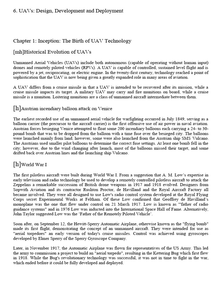 UAVs - Design, Development and Deployment | PDF | Unmanned Aerial Vehicle | General Atomics Mq 1 ...