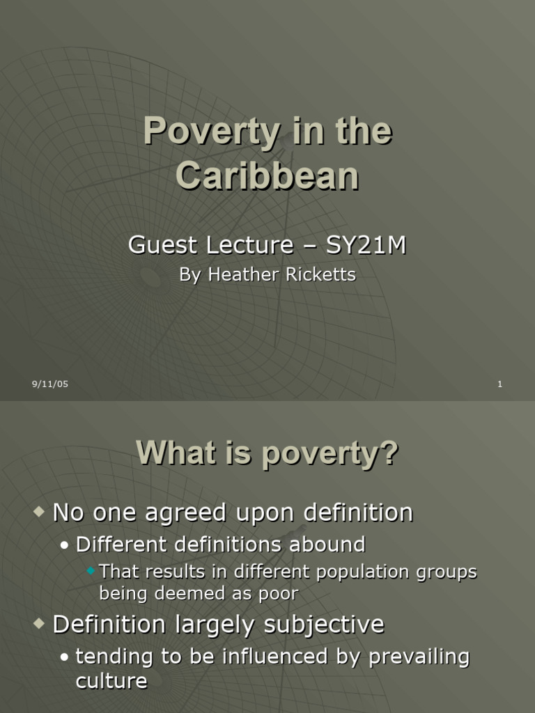 Poverty in The Caribbean | PDF | Cost Of Living | Poverty