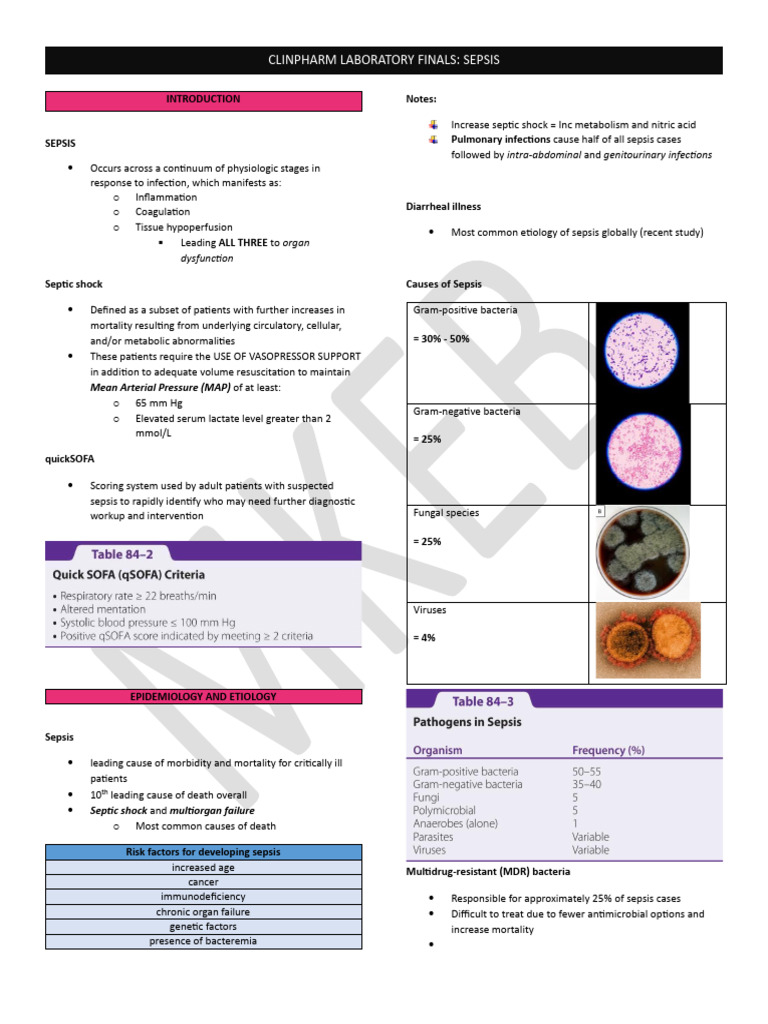 SEPSIS_incomplete-notes | PDF | Sepsis | Inflammation