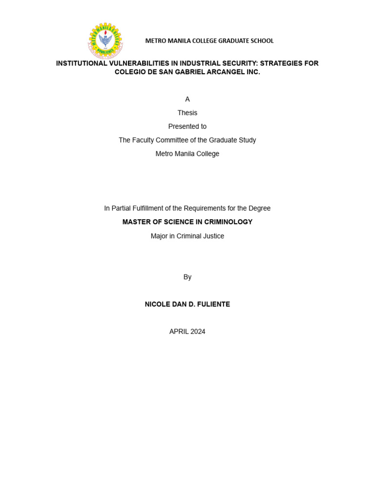 SEMINAR IN THESIS CHAPTER 1 | Download Free PDF | Computer Security | Security