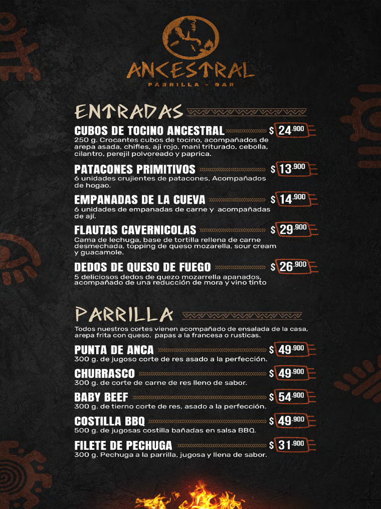 Carta Menu Ancestral R | PDF