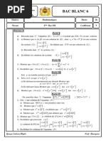 Examen blanc math 2 bac PC 2025 | PDF | Mathématiques | Analyse ...