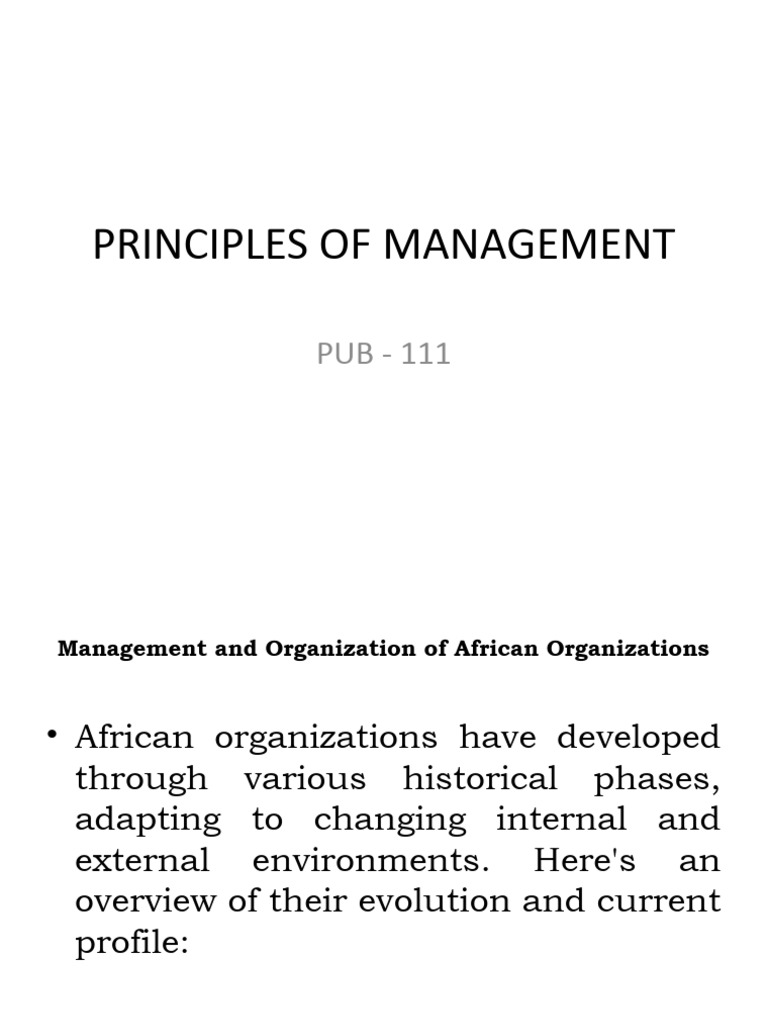Evolution of African Organizations | PDF | State Owned Enterprise | Africa