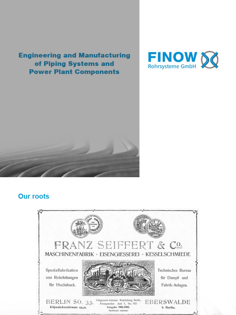 Praesentation Finow 2022 09 Engl | PDF | Pipe (Fluid Conveyance) | Steel
