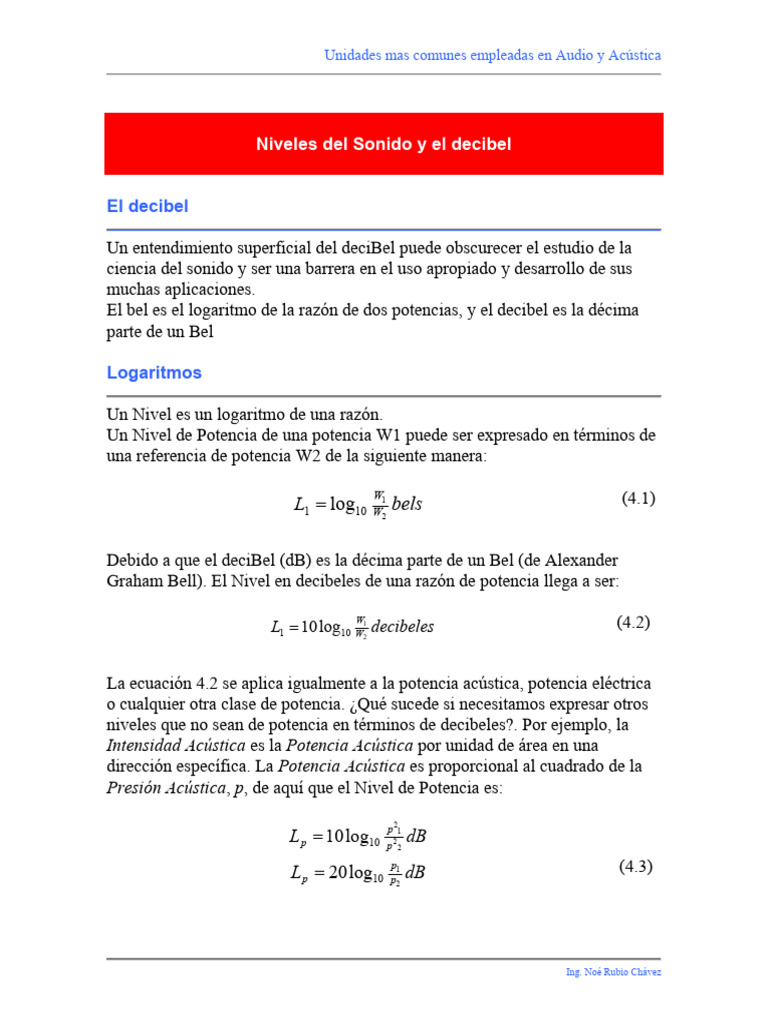 01.5 UnidadesDeAudio | PDF | Decibel | Sonido