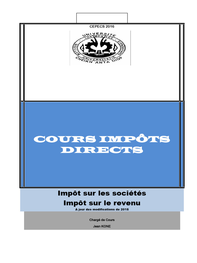 Impôt sur les Sociétés : Guide 2016 | PDF | Taxe d'entreprise | Impôts