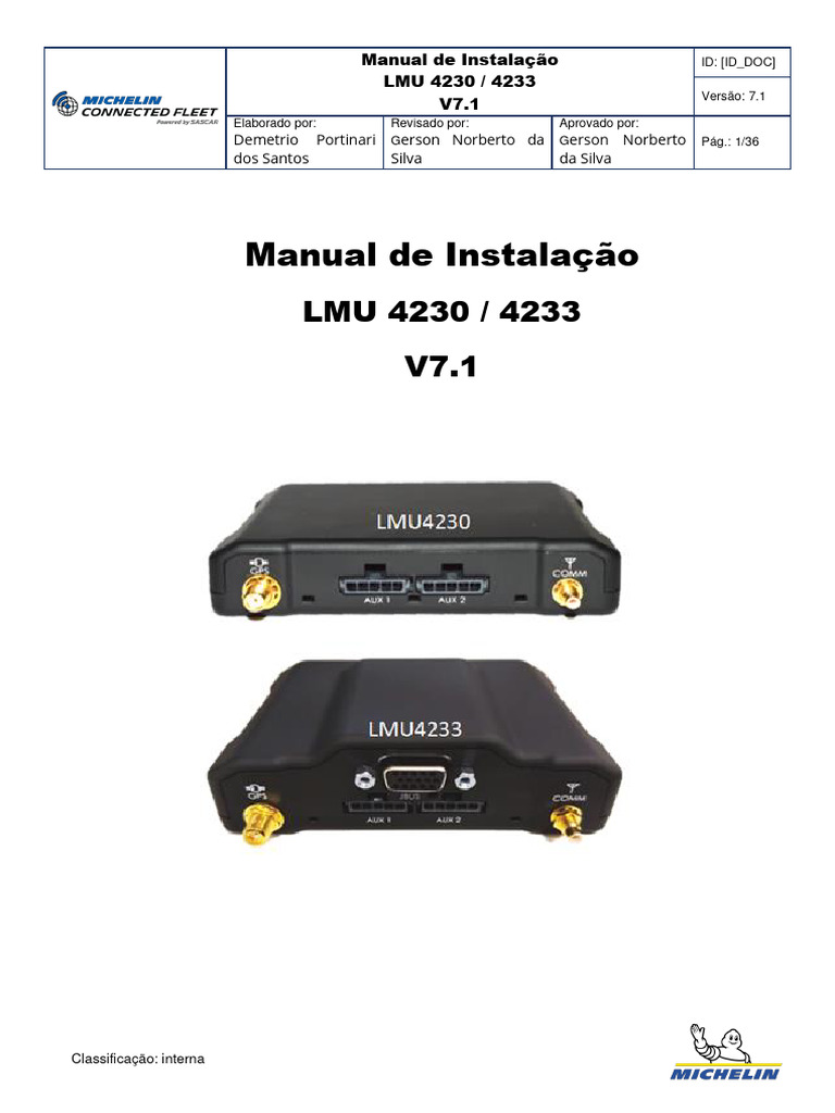 Manual de Instalação LMU 4230/4233 | PDF | Tablets | Telemetria