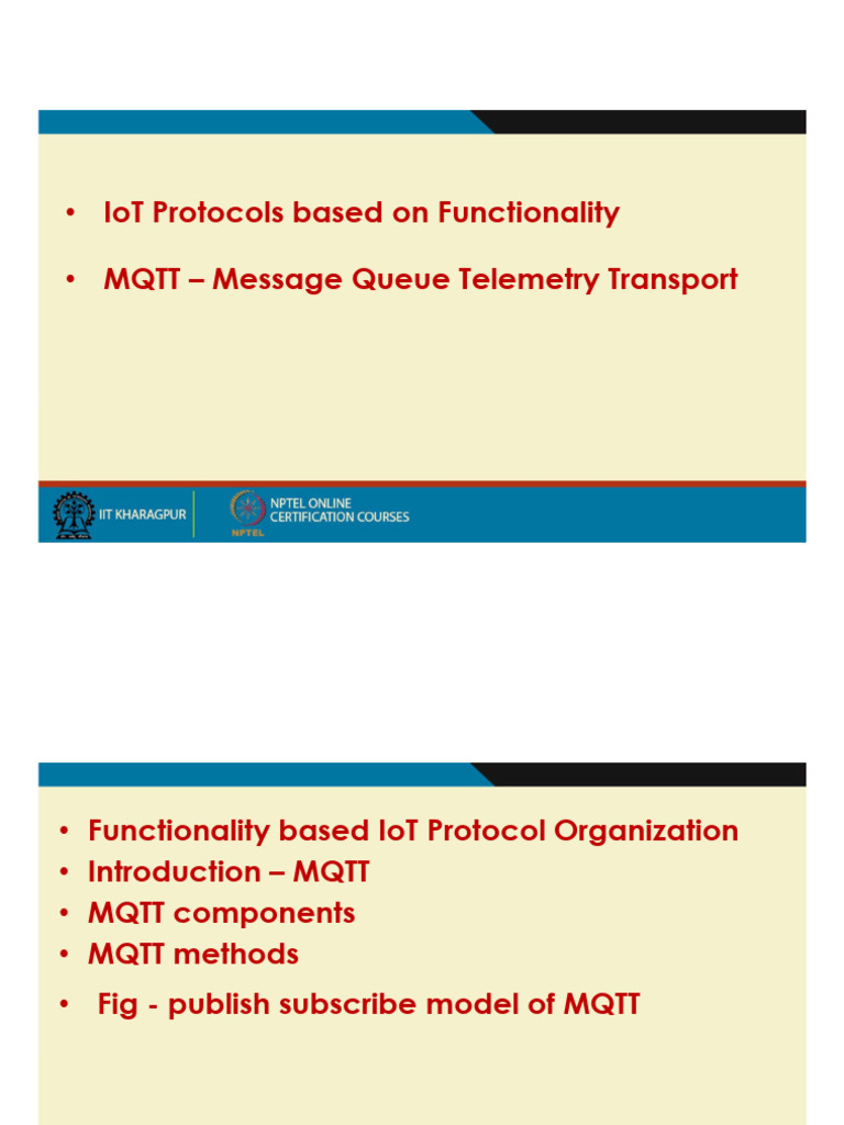 L6 IoT Protocols and MQTT | PDF | Internet Of Things | Service Industries