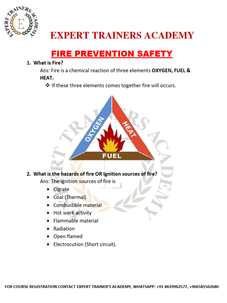 Expert - Fire Safety Basics | PDF | Fires | Energy Technology