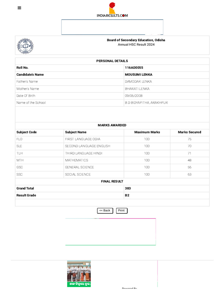 BSE-ODISHA Result of Annual HSC Result 2024 - Board of Secondary Education, Odisha | PDF ...